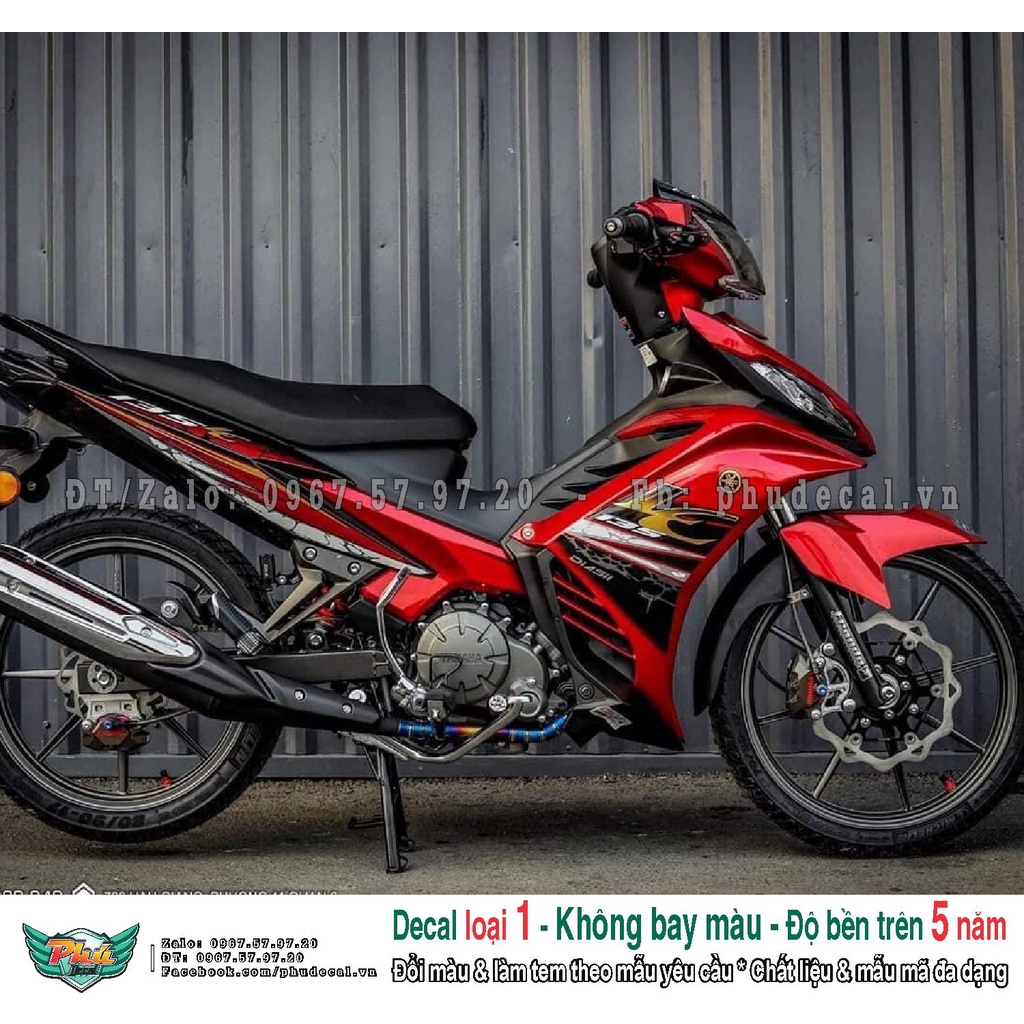 Exciter 135 LC Removable Stamp Red Black Lightning (E) | Shopee Malaysia