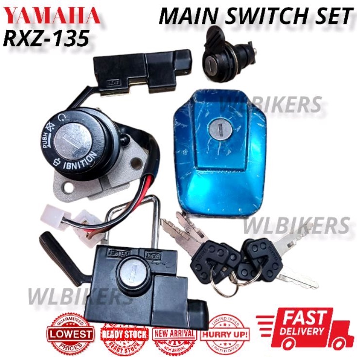 YAMAHA RXZ RXZ135 MAIN SWITCH COMPLETE SET KUNCI SEAT LOCK -HOT ITEM ...