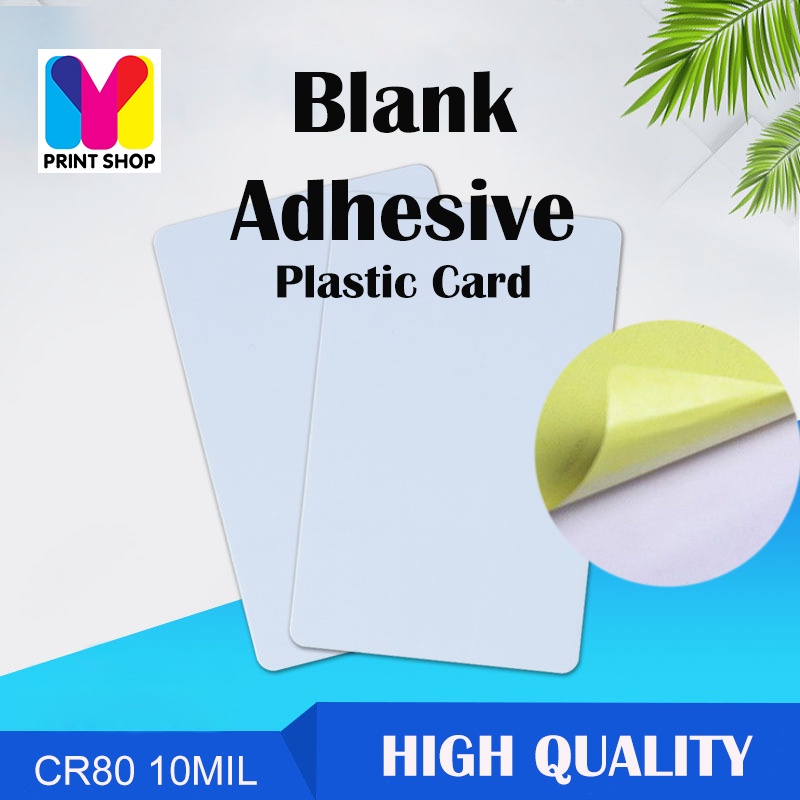 Blank Thermal PVC Thin White Blank Adhesive Plastic Cards (10 mil) for ...