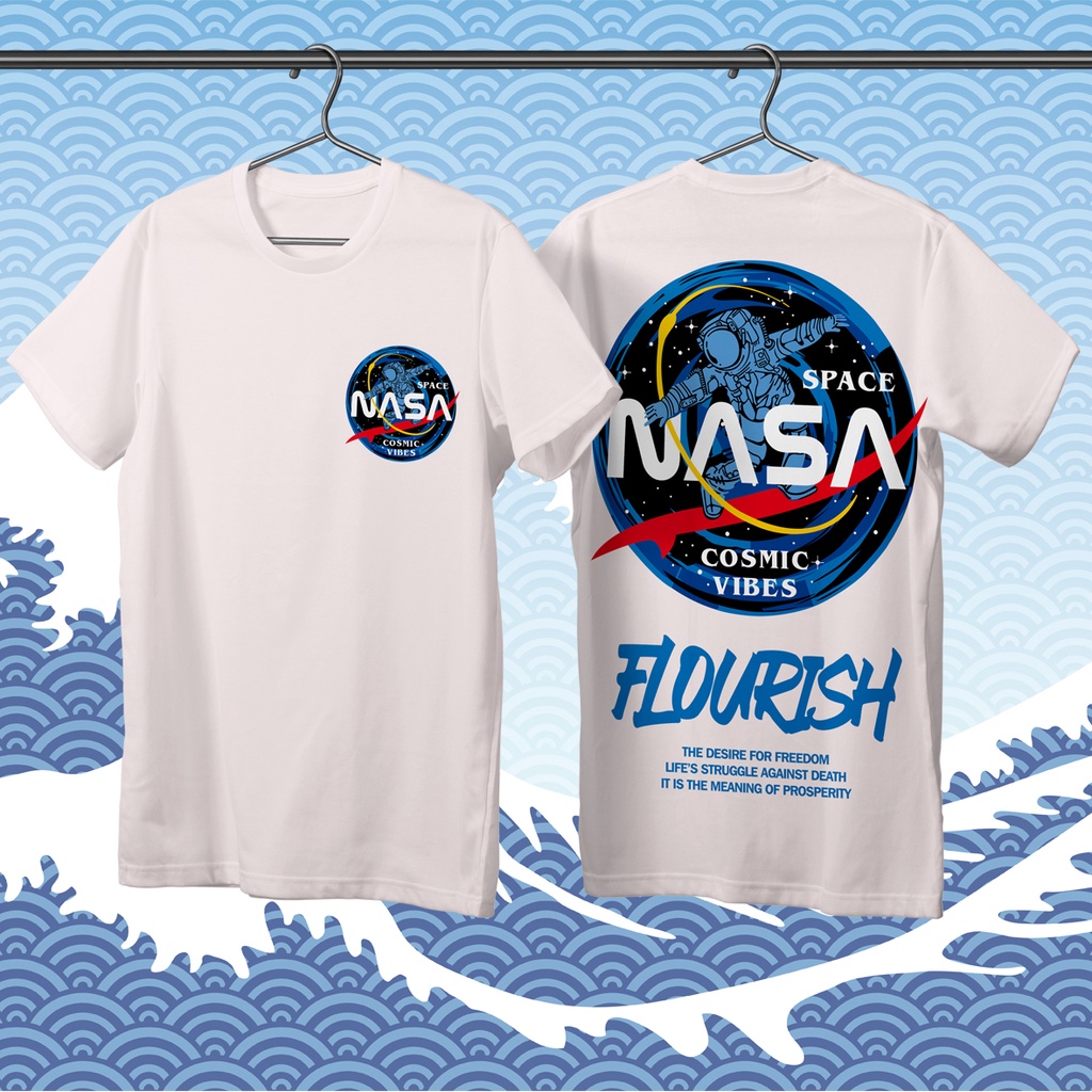 🔥PROMOSI HEBAT🔥 NASA SPACE COSMIC VIBES FRONT & BACK T SHIRT BAJU VIRAL ...