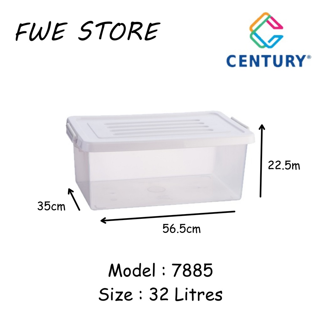 Century Transparent Storage Box 32 Litres - 7885 | Shopee Malaysia