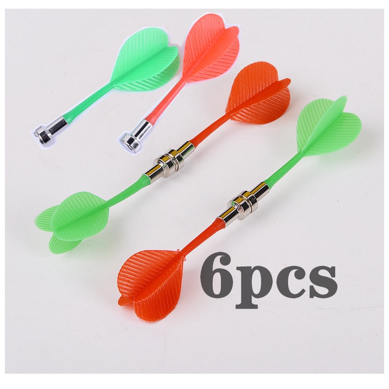 6pcs Plastic Wing Magnetic Darts Bullseye Target Game Toys (Red+Green ...
