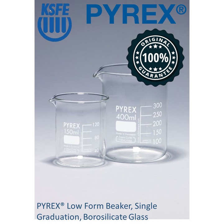 Pyrex Borosilicate Beaker, Low Form, Original from UK [Ready Stock ...