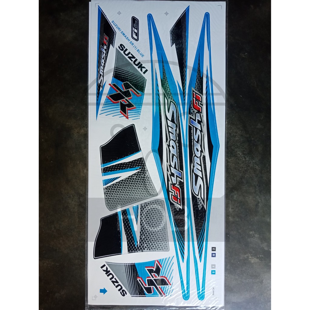Suzuki Smash FI 115 SR Body Sticker - Stripe Stiker | Shopee Malaysia