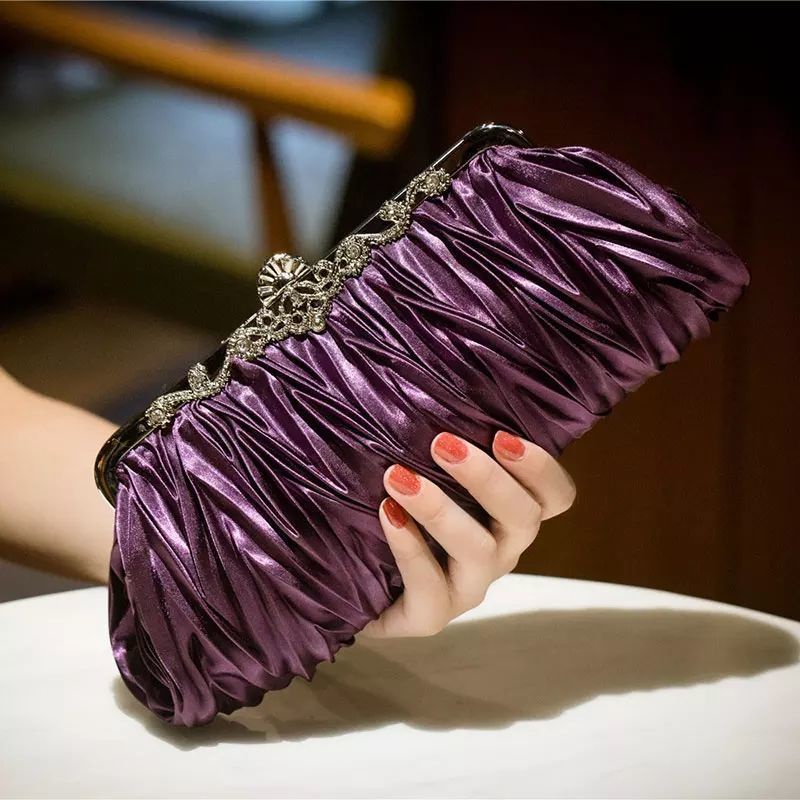 Celebrity New Diagonal Satin Woman Dinner Clutch Bag Cheongsam Portable ...