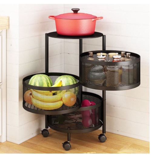 Smart rotating multi-purpose shelf, kitchen shelf for fruits and ...