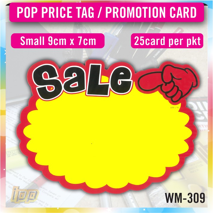 POP Price Tag Promotion Cards / Thumbs Up Pop Price Tags / Jualan Tag ...