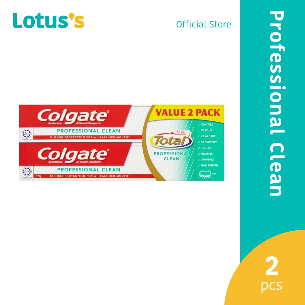 Colgate Total 12 Hour Protection Professional Clean Antibacteria ...
