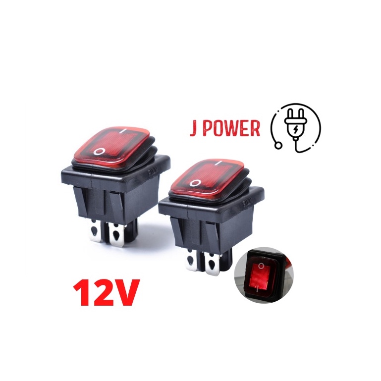 Waterproof Illuminated 4P 6P Rocker Switch 16A On-Off/ On-off-On IP65 ...
