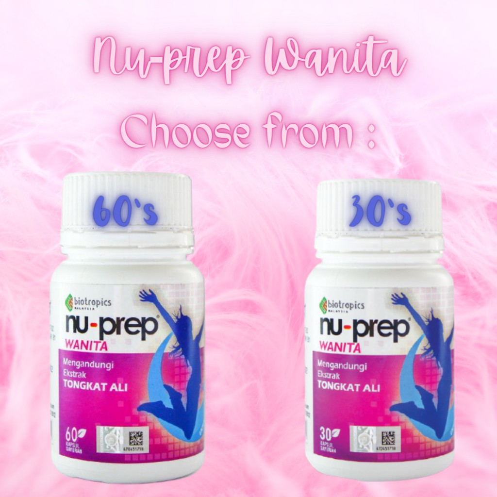 NU-PREP WANITA 50mg Physta Tongkat Ali Extract 30's/60's Nu Prep Wanita ...