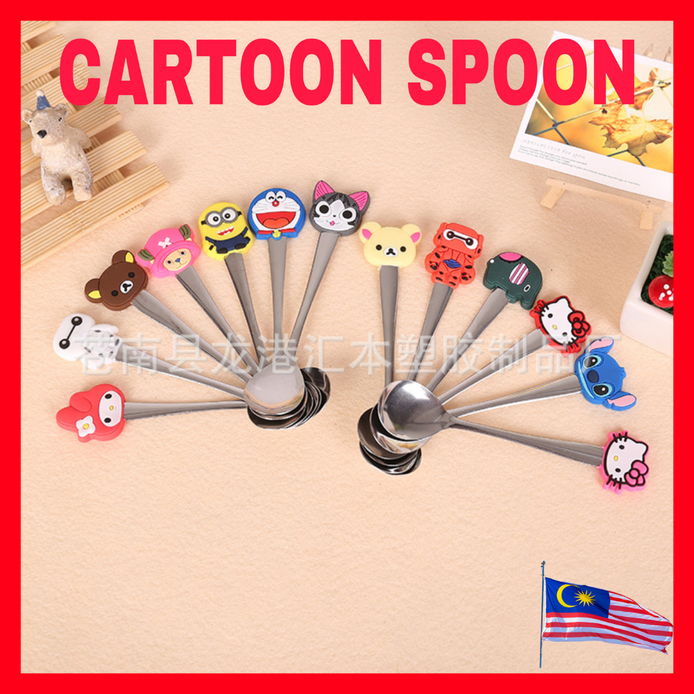 Cartoon Spoon Sudu kecil Small for Kids Sudu Stainless Steel Child ...