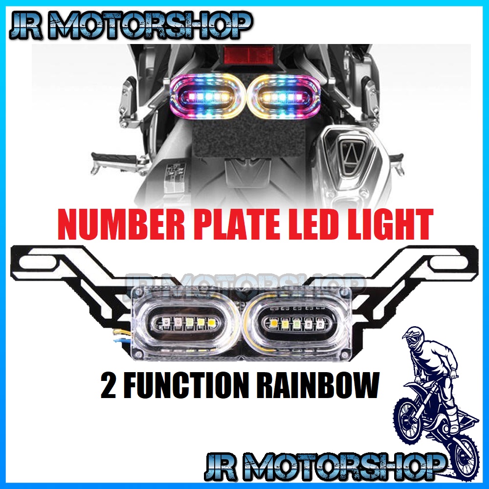 Number Plate LED Rainbow Two Flashing/Blinking Running Mode RGB FLASH ...
