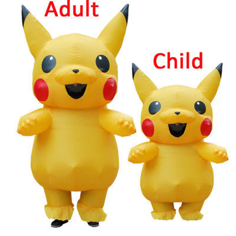 Pokemon Inflatable Pikachu Costume Kids Suit Party Cosplay Dress Funny ...