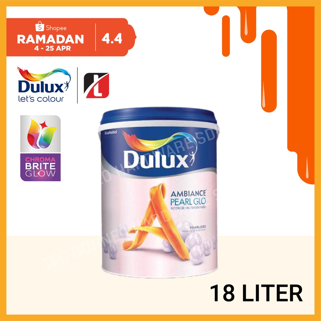 TEC [18 Litre] ICI DULUX Ambiance Pearl Glo Paint Mid Sheen Interior ...