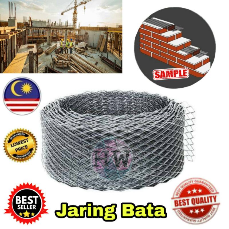 3" Exmet Wire Mesh Extra Thick Quality / Jaring Bata/ Ex met Brick Mesh ...