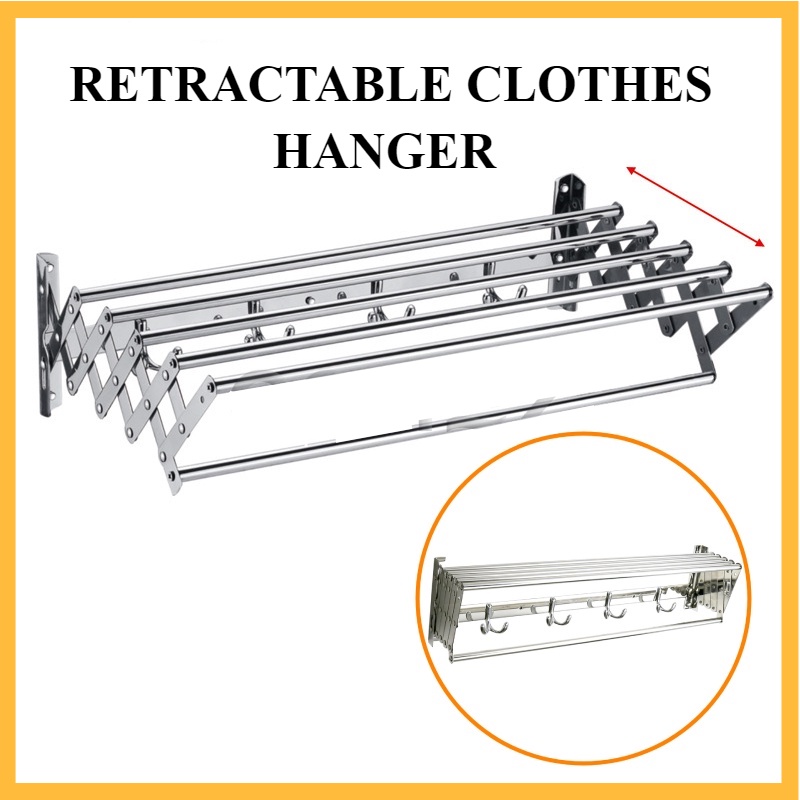 Penyangkut Baju Dinding Ampaian Baju Dinding Retractable Clothes Hanger ...