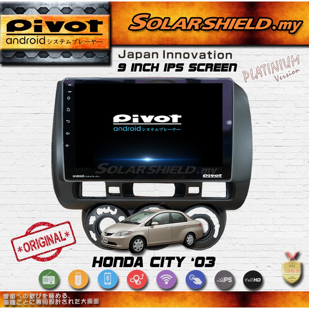 Honda City 2003 2004 2005 2006 2007 2008 2009 PIVOT Android Player With ...