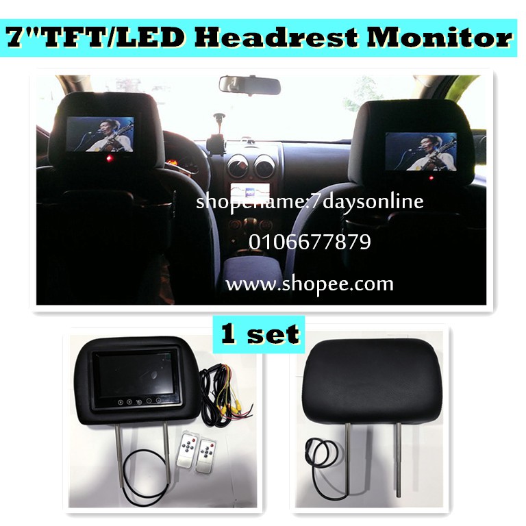 7"TFT/LED HEADREST MONITOR(Black) | Shopee Malaysia