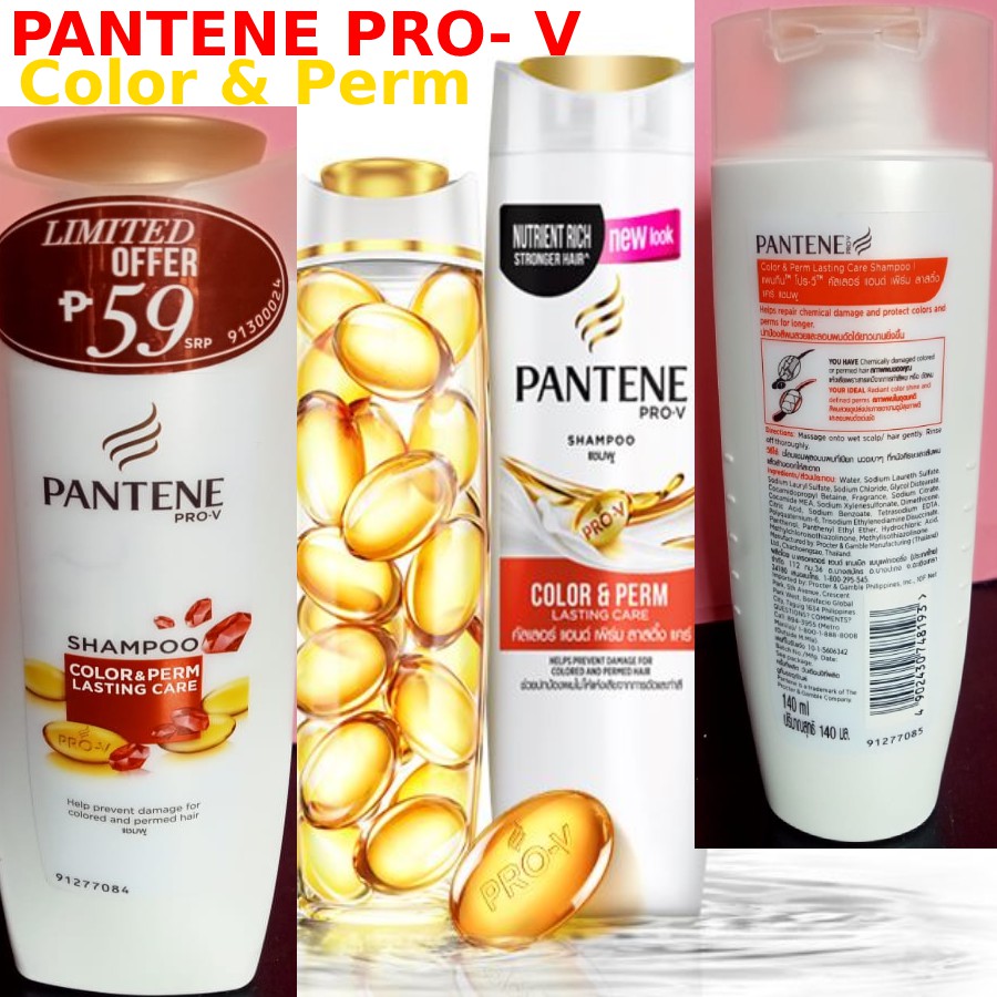 PANTENE: Pantene Pro- V/ Shampoo Color & Perm Lasting Care/ Limited ...
