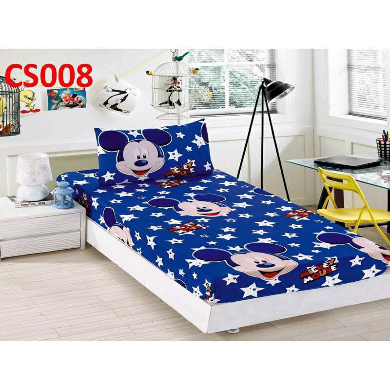 Mickey/Minnie Mouse Cartoon "SINGLE" Size Bedsheet.. | Shopee Malaysia