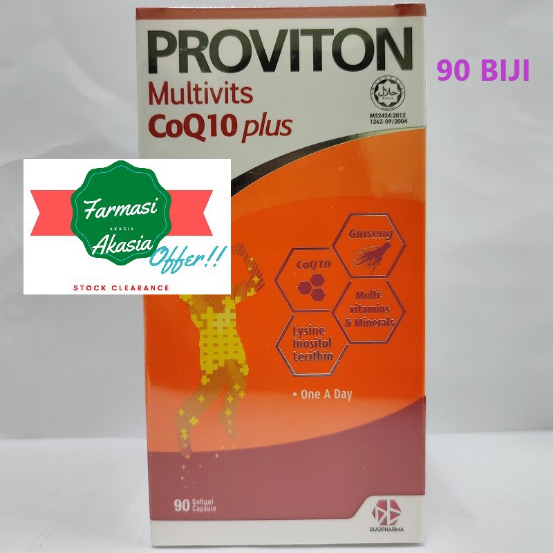 PROVITON MULTIVITAMINS WITH CO-Q 10 PLUS CAPSULE 90'S : EXPIRED 07/2022 ...