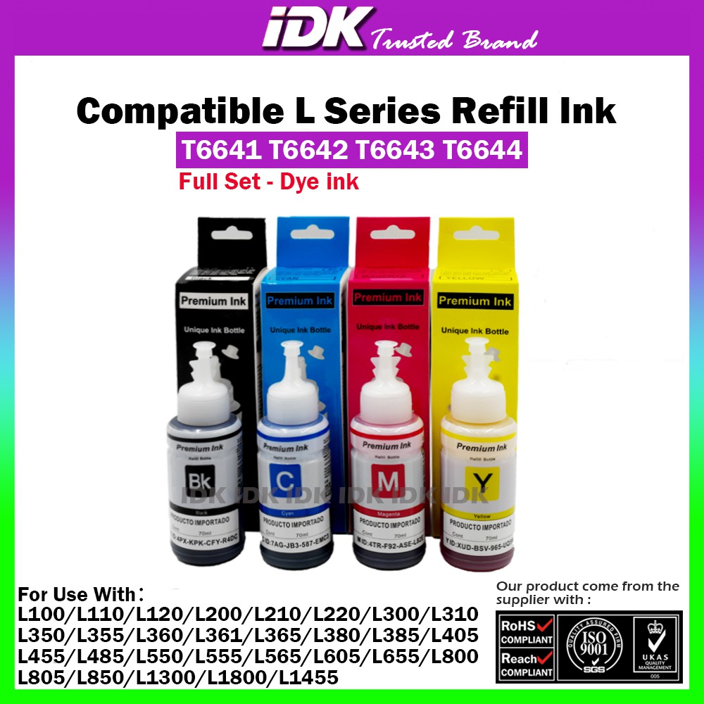T6641 T6642 T6643 T6644 L Series Formula Compatible Refill Ink For ...