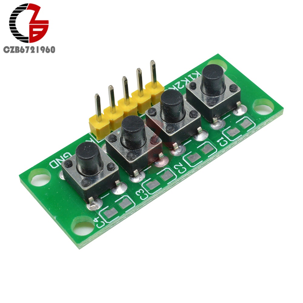 Preorder 5pin 1x4 4 Keys Button Keypad Keyboard Breadboard Module For
