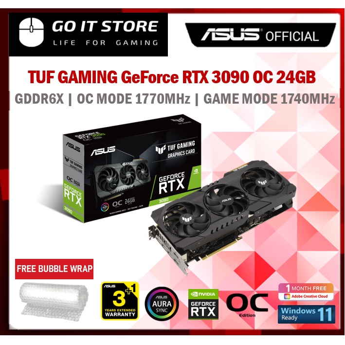 ASUS TUF GAMING GeForce RTX 3090 OC 24GB GDDR6X GRAPHIC CARD | Shopee ...