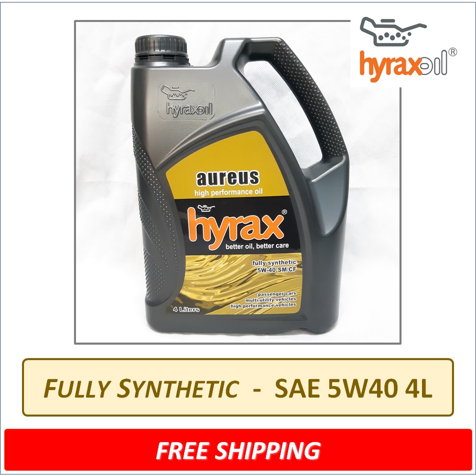 5W40 4L - Minyak Enjin - Hyrax Oil - AUREUS - Fully Synthetic - Free ...