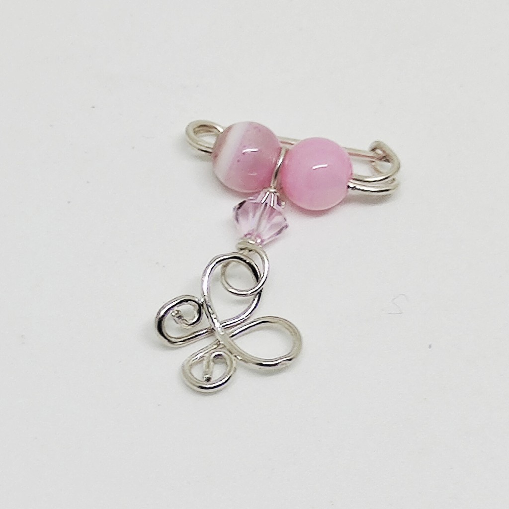 Brooch/ Pin/ Kerongang Rama-rama Perak 925 @ Silver 925 Dengan Batu ...