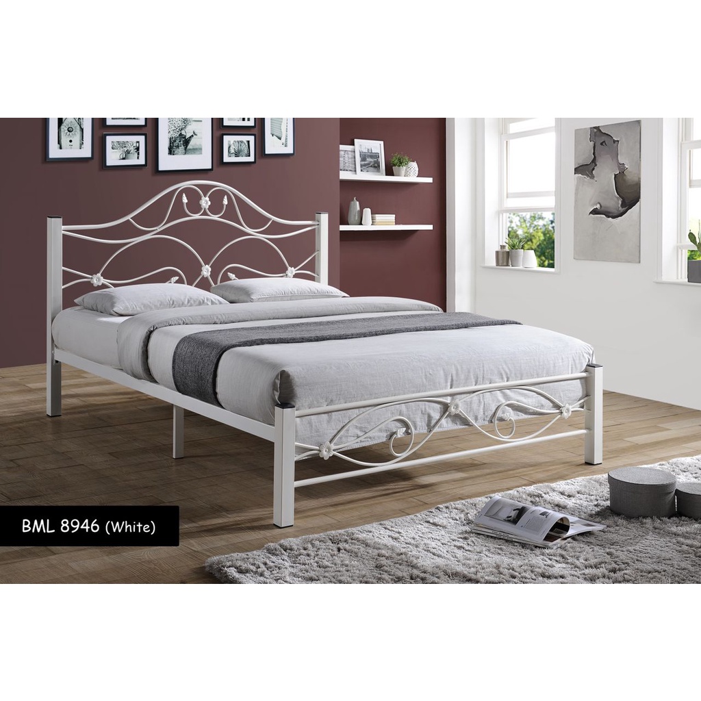 RAMLI Metal Queen Size Bed Frame Queen Bed Katil Double Bed Katil Besi ...