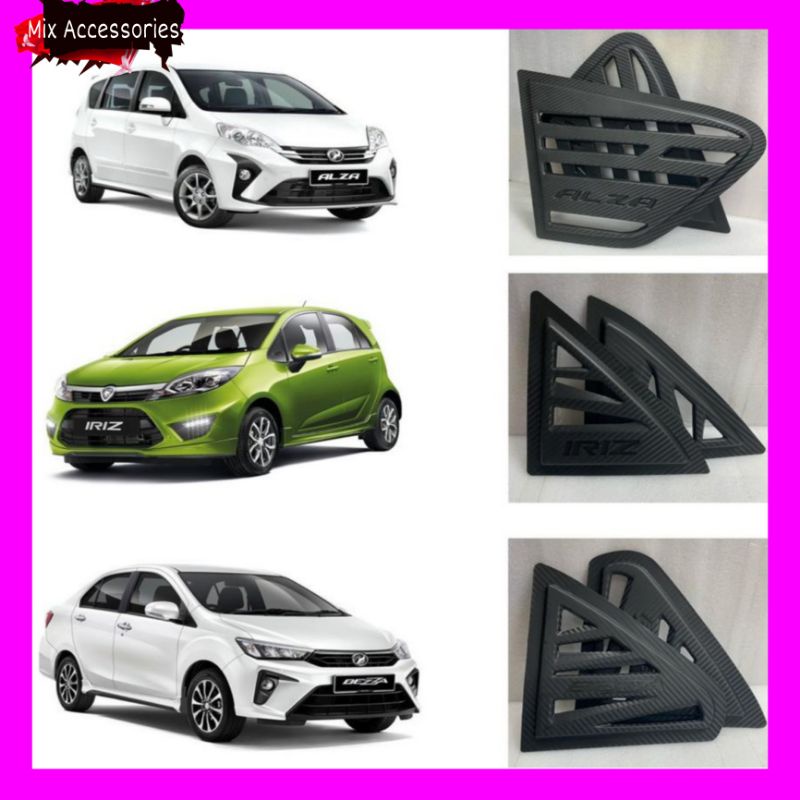 Perodua Alza / Bezza / Proton Iriz 3D Side Mirror Triangle Carbon ...
