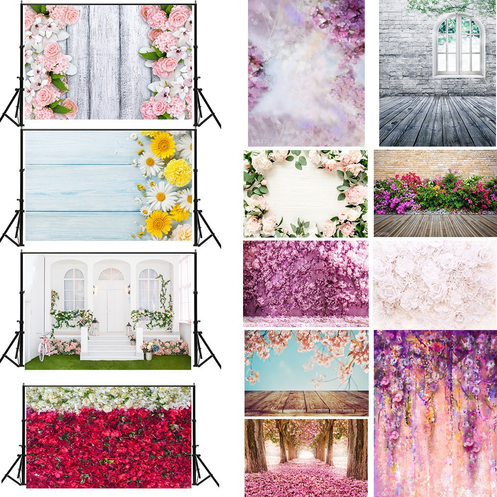 摄影布 5x7ft Romantic Wedding Photography Backdrops Romantic Floral Flower ...