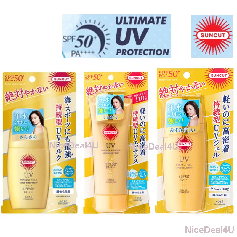 Kose Cosmeport Japan Suncut UV Sunscreen SPF50+ Waterproof Broad ...