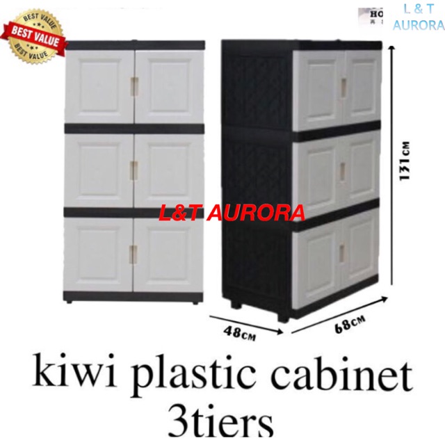 3 Tiers Plastic Cabinet/ Rak Plastic / Rak Buku/ File Cabinet | Shopee ...