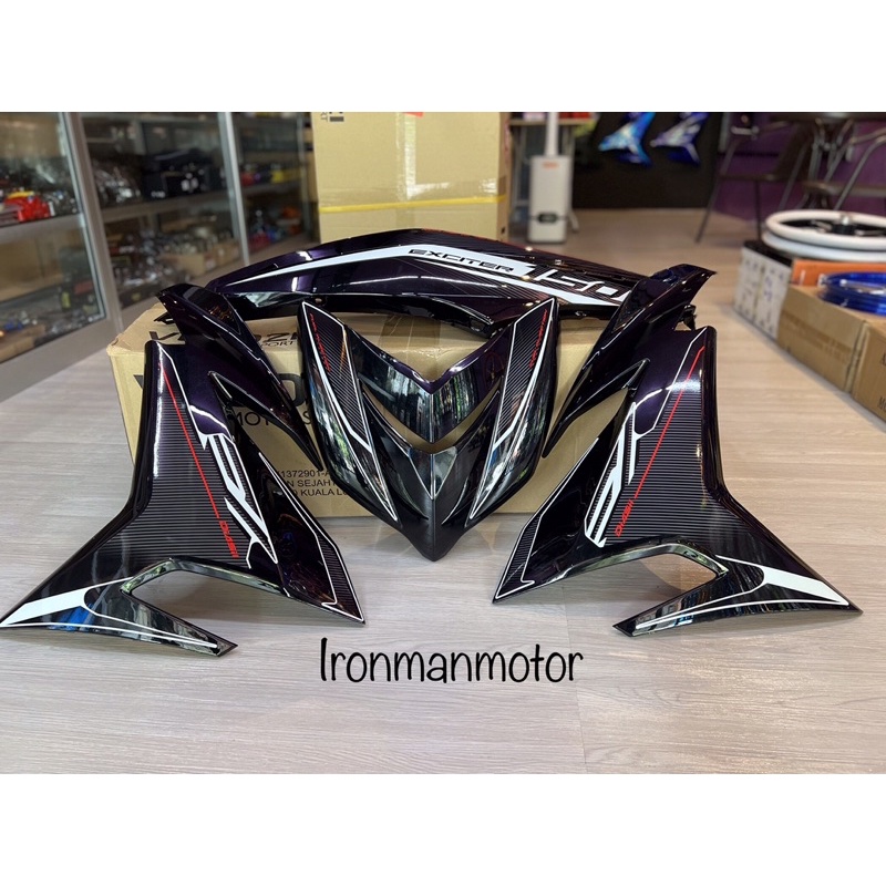Coverset Velozi Y15 Hitam Stripe Custom Exciter RC V1/V2 | Shopee Malaysia