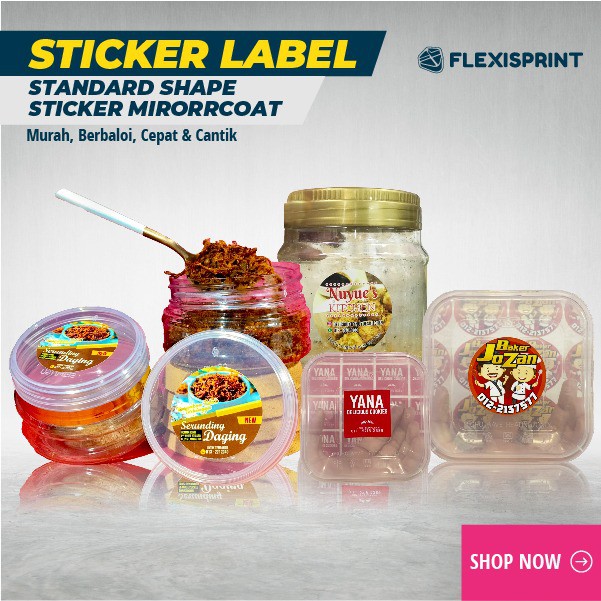 STICKER LABEL | DESIGN ANDA | MIRRORCOAT STICKER | STANDARD SHAPE ...