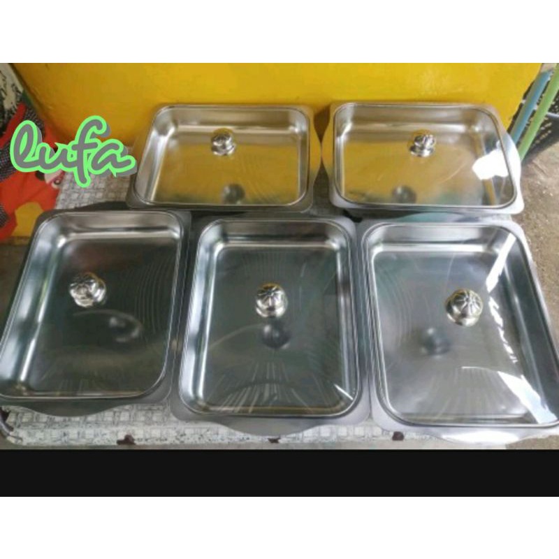 5set 35x27cm Buffet set (glass cover) / chafing dish / food tray ...