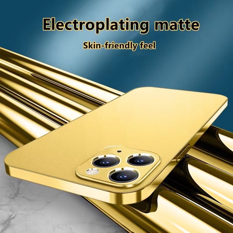 New Color Luxury Phone Casing Straight Edge Electroplated Matte ...