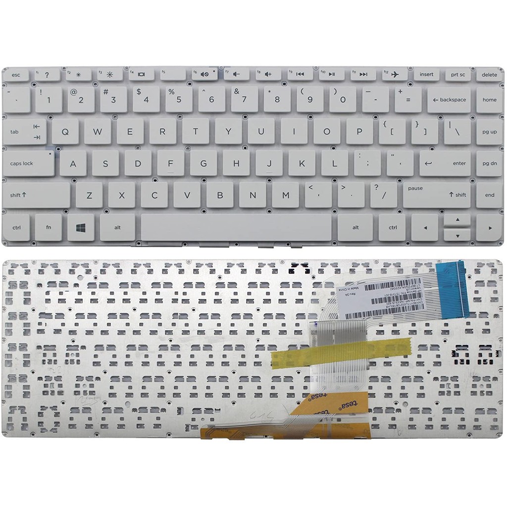 HP 14-V 14-V001 14-V100 14-V200 All Series Laptop Keyboard White Colour ...