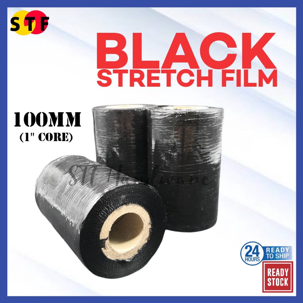 Black Stretch Film 100MM x 220gram (1"Core) | Shopee Malaysia