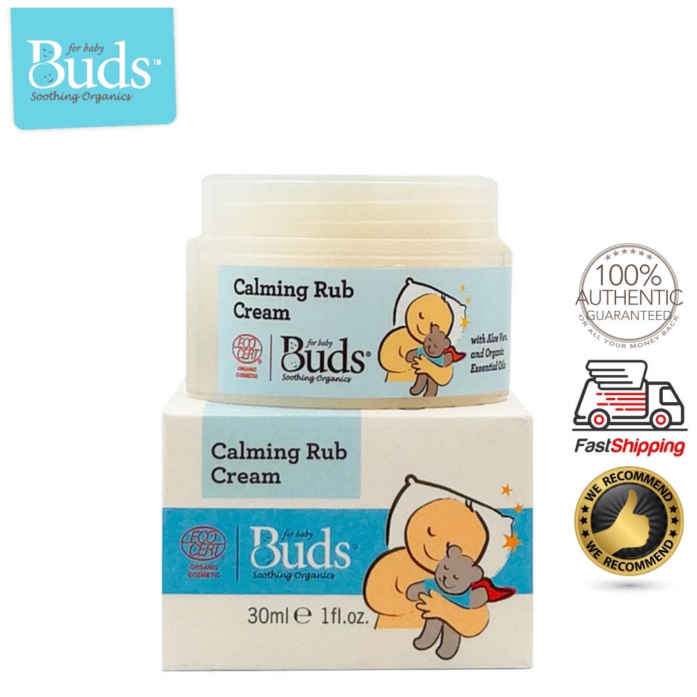 Buds Soothing Organic Calming Tummy Rub Cream 30ml (Long Expiry ...