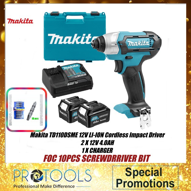 MAKITA TD110DZ SOLO / TD110DWAE / TD110DWYE 12V Cordless Impact Driver ...
