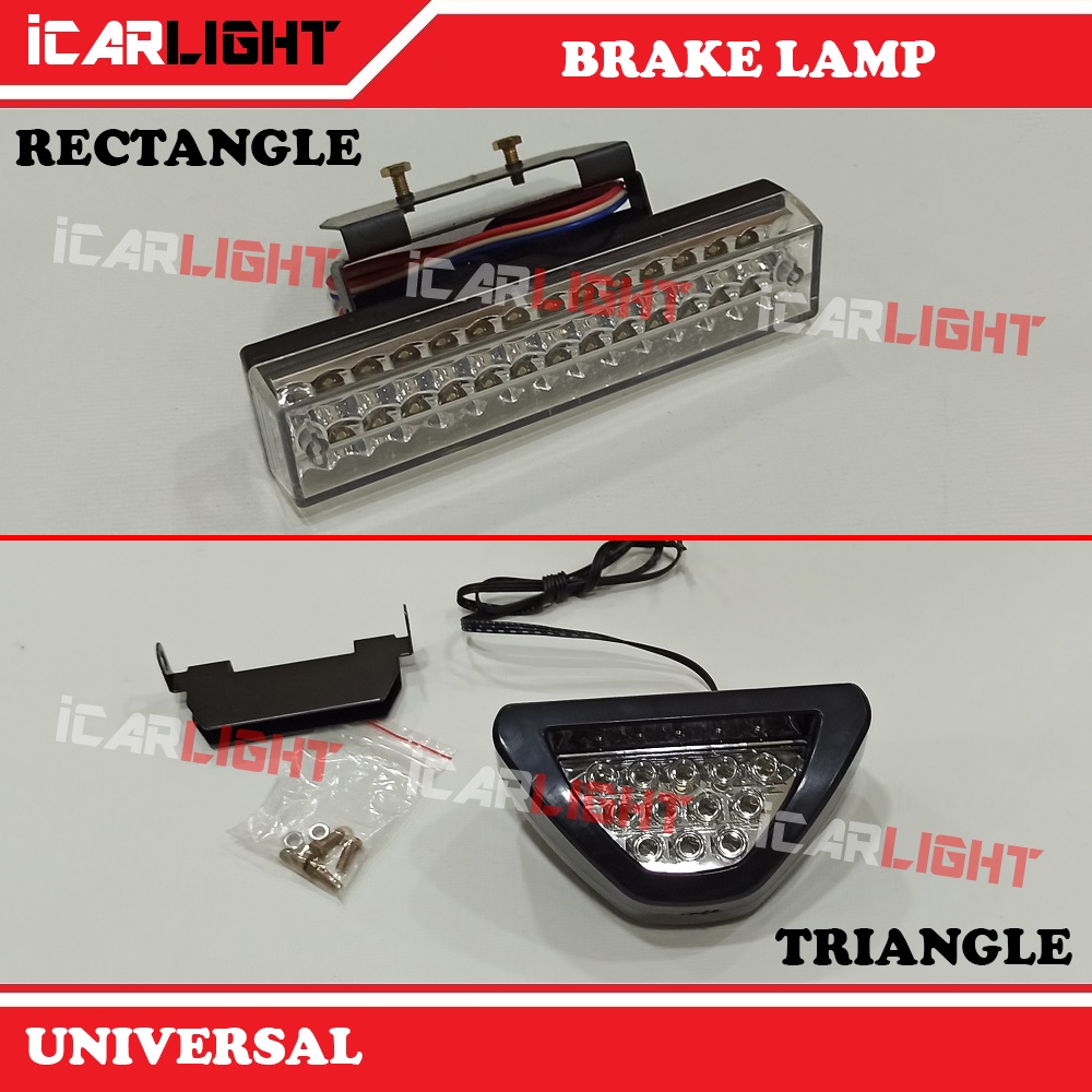 12V Universal Led Flash Brake Lamp Triangle Car Motorcycle Brake Rear ...