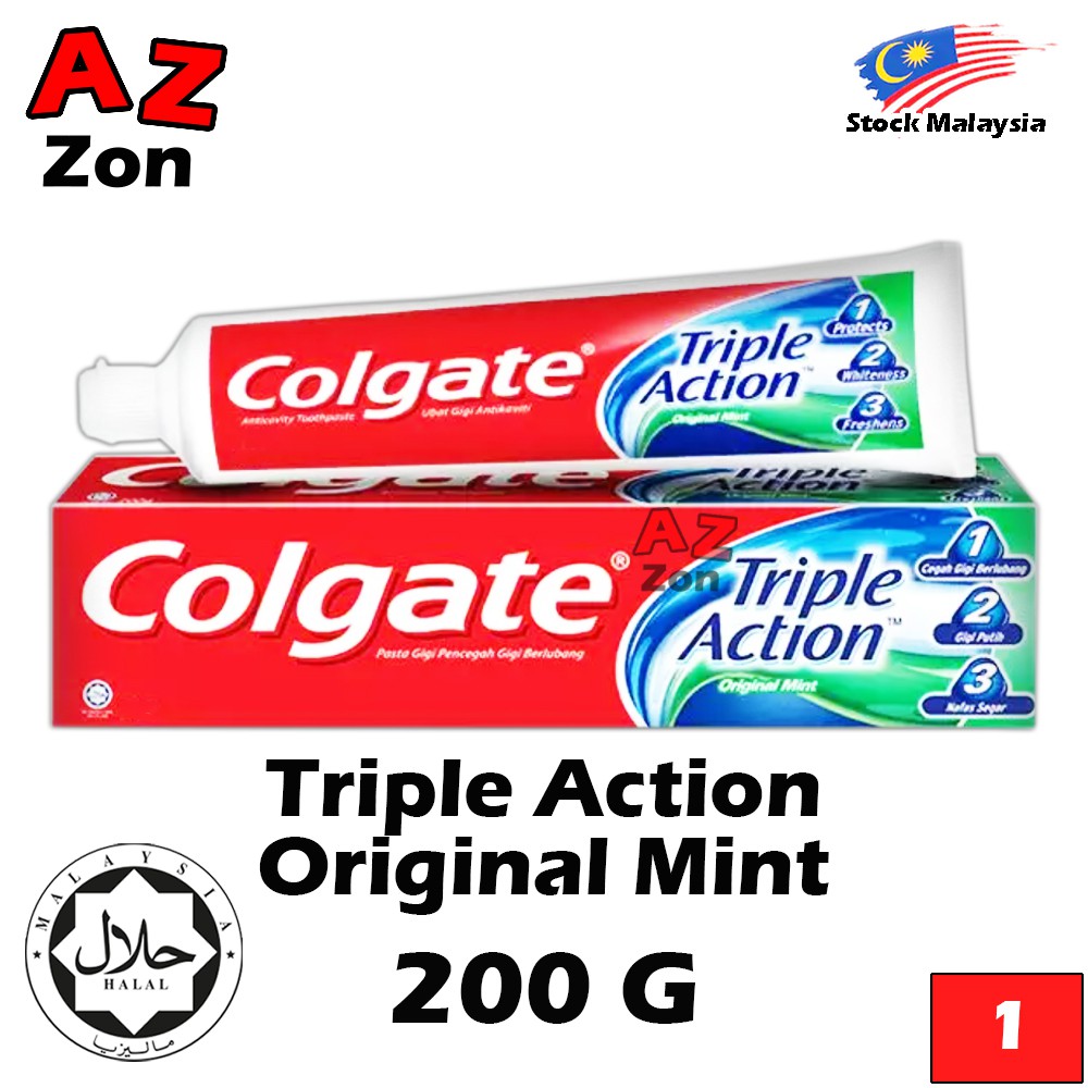 Colgate Toothpaste Triple Action Original Mint 123 Toothpaste 200g# ...