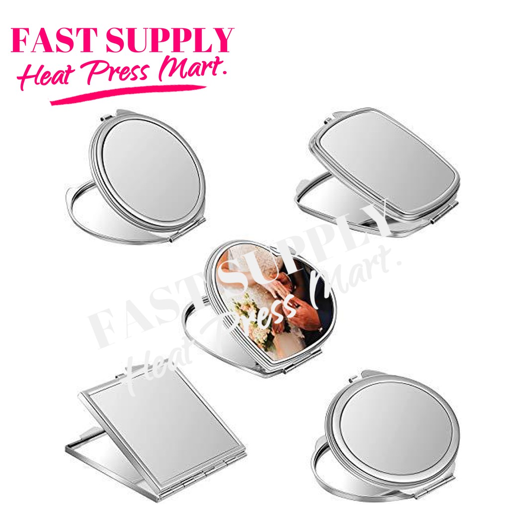 Sublimation Cosmetic Mirror Square, Oval, Heart Shape | Shopee Malaysia