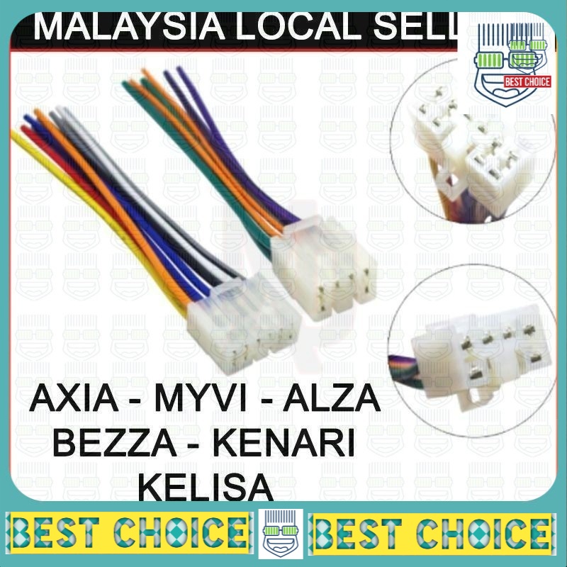 Perodua Male Axia Myvi Alza Kenari Aruz Kelisa Bezza Radio Wiring ...