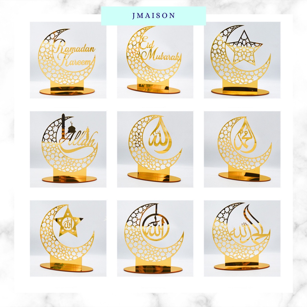JMAISON Hari Raya Decoration Muslim Acrylic Mirror with LED Decor ...