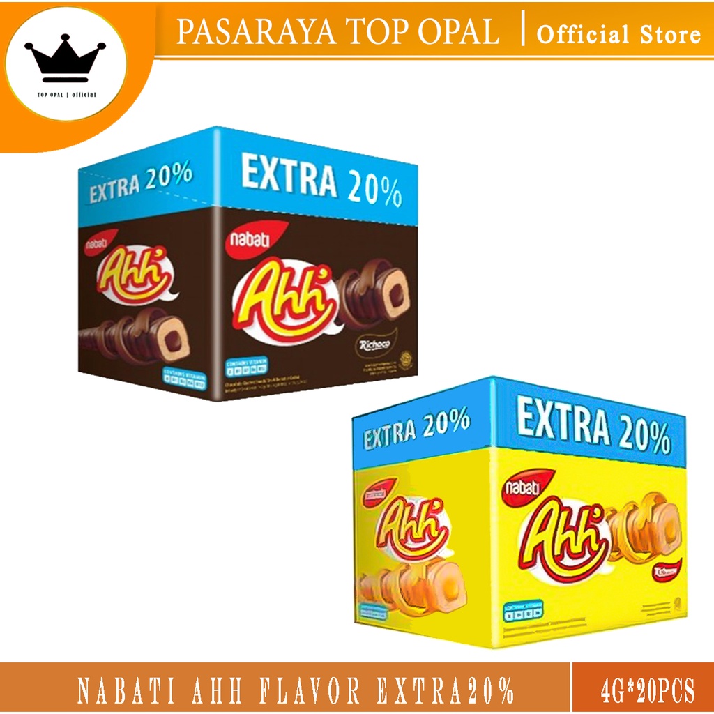 Nabati Ahh Cheese Cream coated snack / chocolate coated snack (4g*20pcs ...