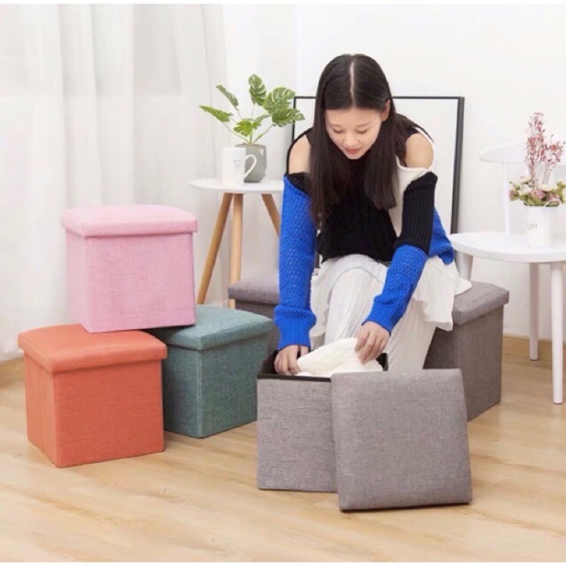 foldable storage stool | Shopee Malaysia